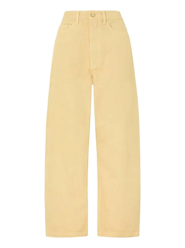 Ossou Mid-rise Wide-leg Jeans - Yellow