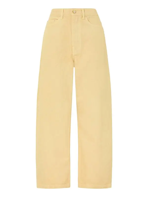 Ossou Mid-rise Wide-leg Jeans - Yellow
