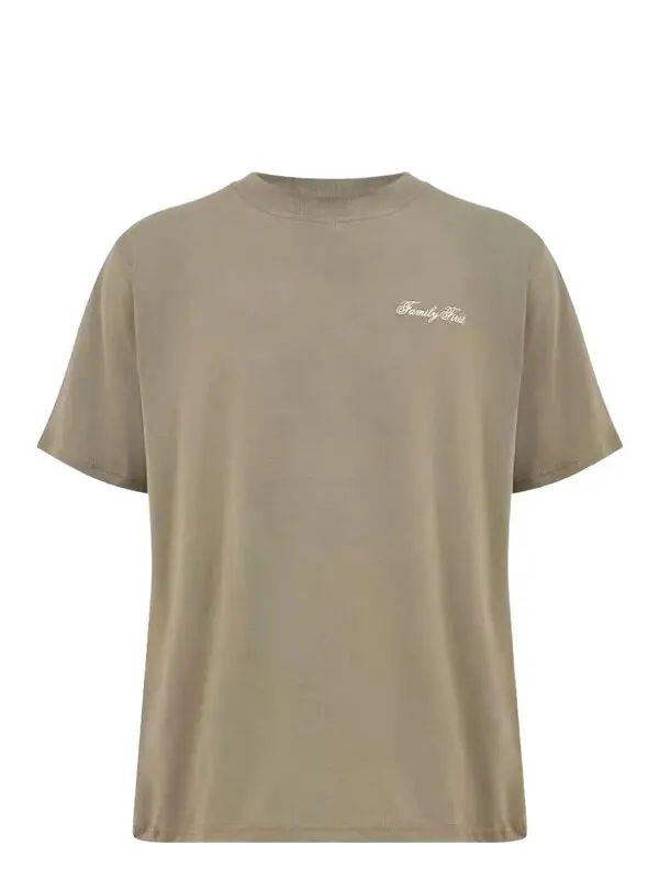 FAMILY FIRST Logo-embroidered T-shirt - Neutrals