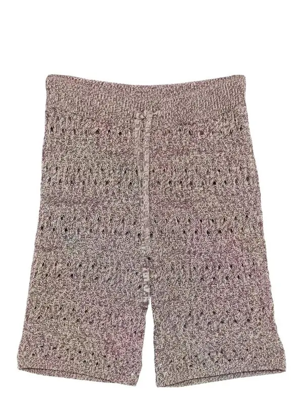 ROBERTO COLLINA Open-knit Drawstring Shorts - Purple