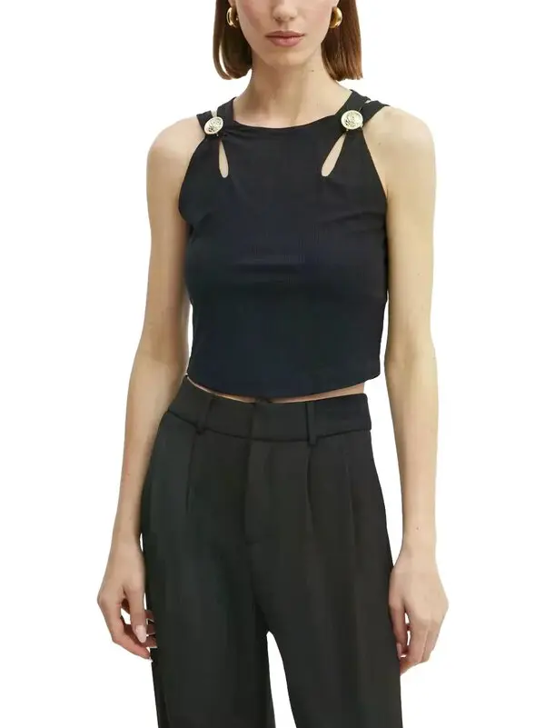 Guess Cut-out Crop Top - Black