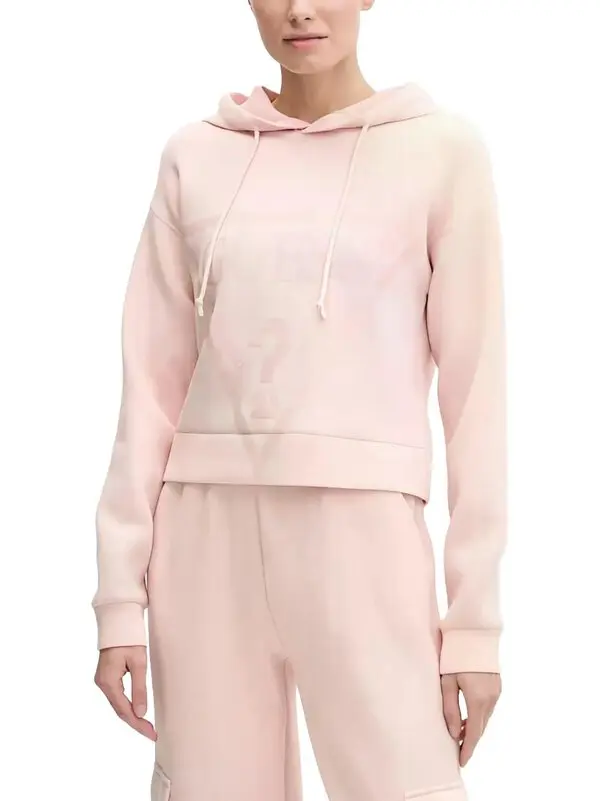 Guess Logo Hooded Top - Pink