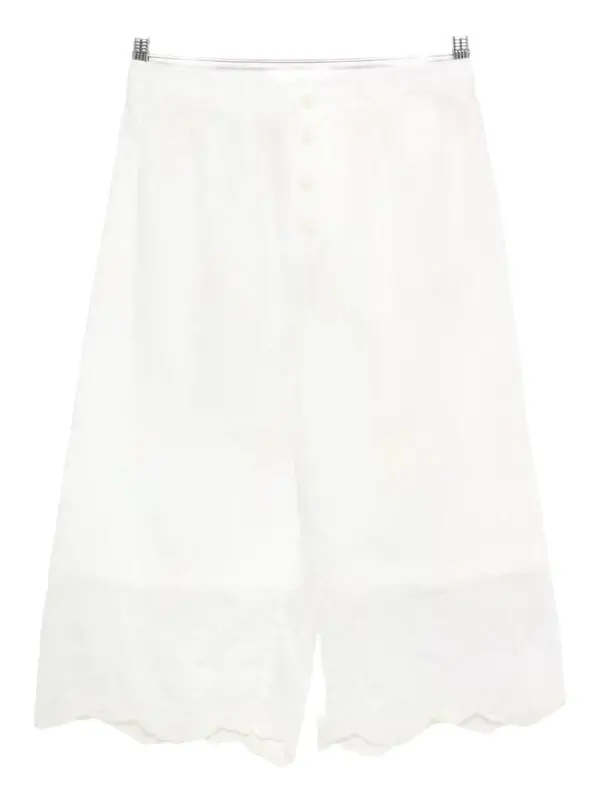 Our Legacy Frill Buttoned Floral Shorts - White