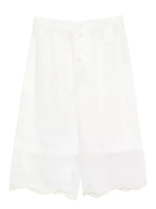 Our Legacy Frill Buttoned Floral Shorts - White