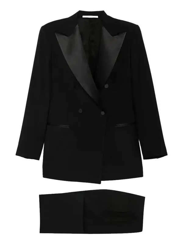 Tagliatore Elenia Double-breasted Suit - Black
