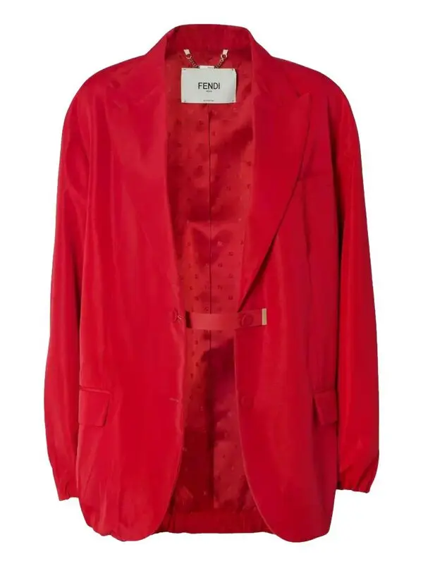 Fendi Belted Jacket - Red
