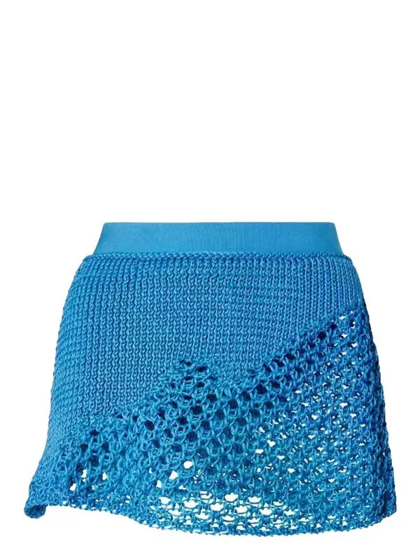 Fendi Openwork Knit Skirt - Blue