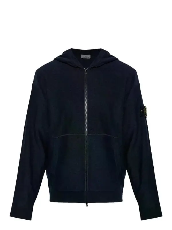 Stone Island Logo-detail Cardigan - Blue