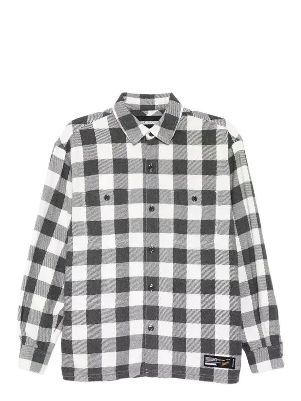 NEIGHBORHOOD Garment Dyed Check Shirt - White