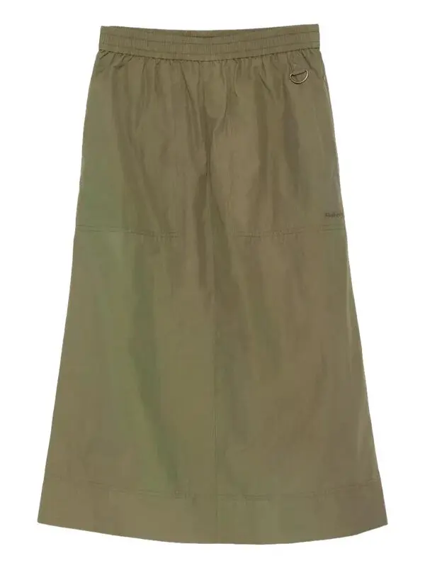 Barbour Elasticated-waistband A-line Skirt - Green