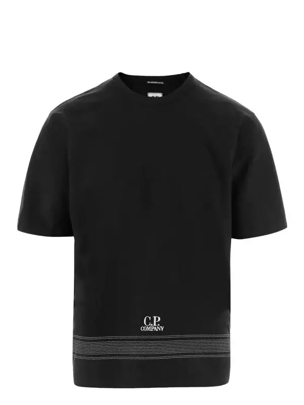 C.P. COMPANY Logo-detail Cotton T-shirt - Black