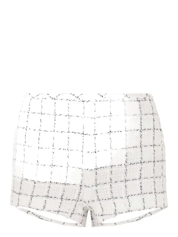 LIBEROWE Madeline Cotton-blend Tweed Straight-leg Shorts - White