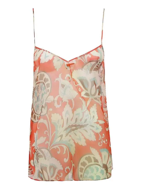 Etro Floral Print Top - Orange