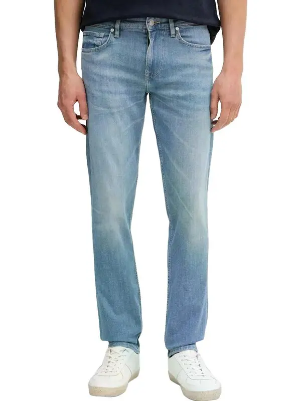Guess Logo Patch Denim Jeans - Blue