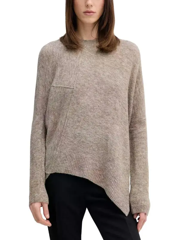 ALLSAINTS Asymmetric Hem Sweater - Neutrals