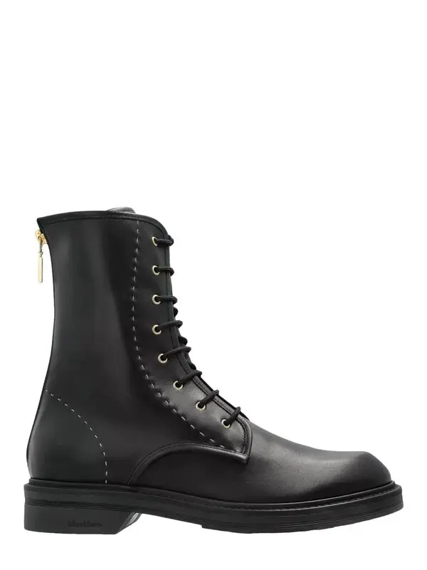 Max Mara Lace-up Combat Boots - Black
