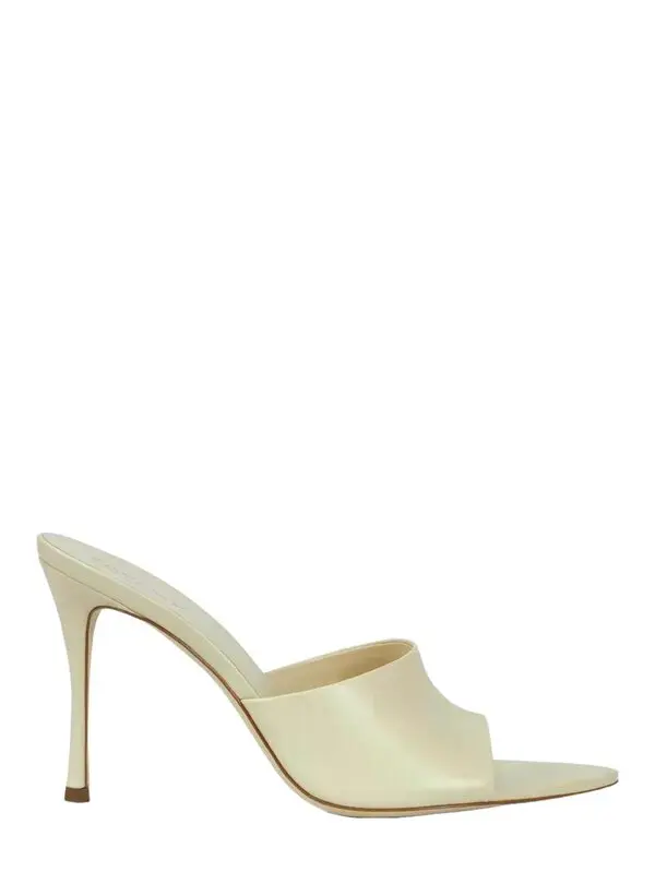 POTAMY Pointed Leather Mules - Neutrals