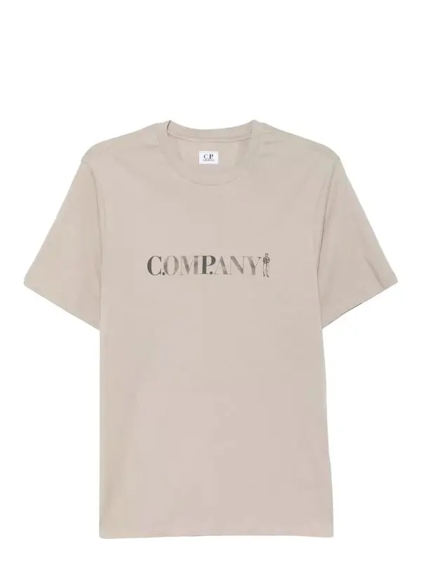 C.P. COMPANY Logo Graphic T-shirt - Neutrals