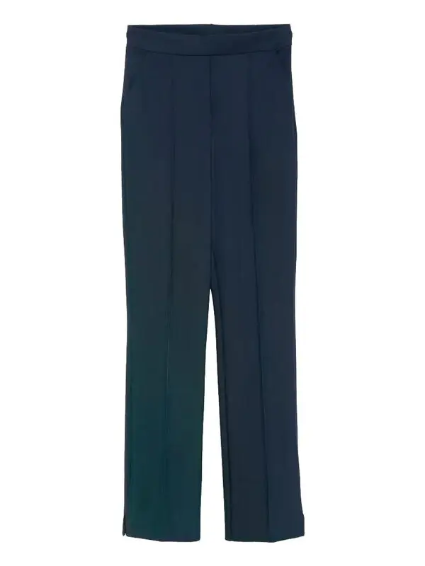 Chiara Boni La Petite Robe Slit-detail Cropped Trousers - Blue