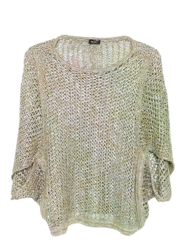NEERA Open-knit Sweater - Green