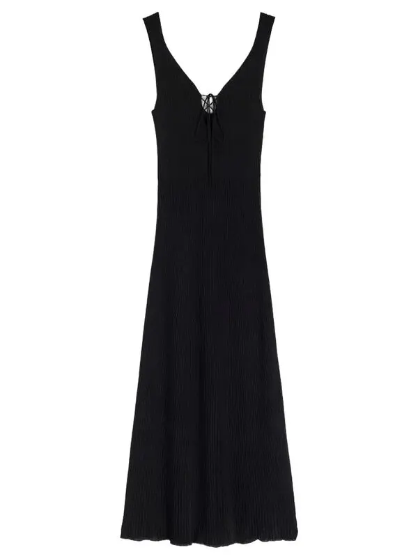 MARGHERITA MACCAPANI Tie-up Midi Dress - Black