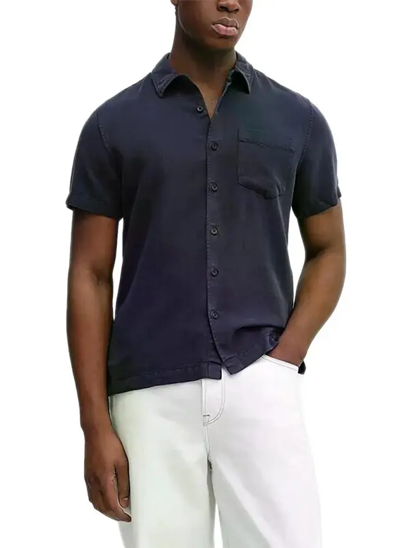 Guess Button Patch Pocket Shirt - Blue
