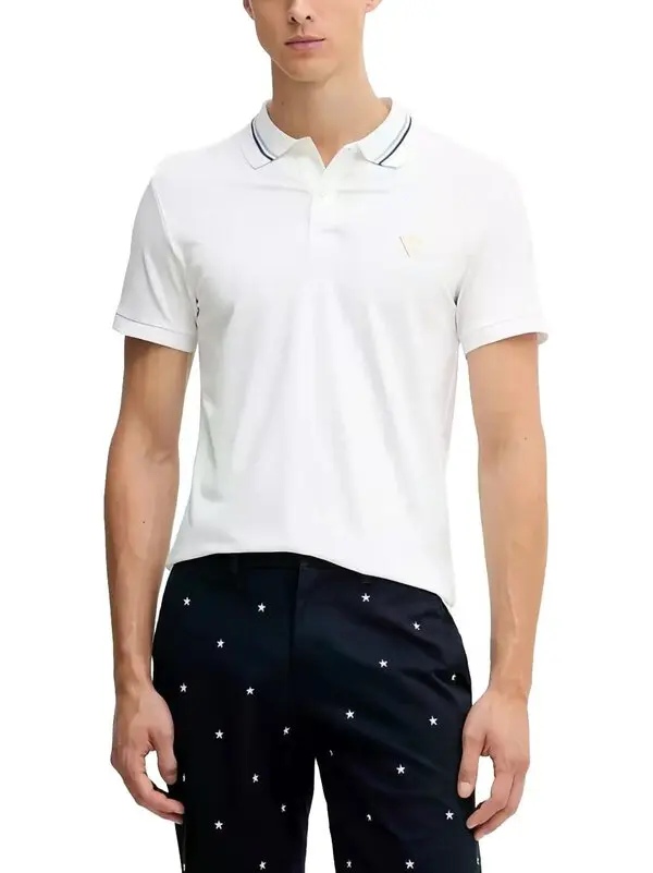 Guess Short Sleeve Polo Shirt - White