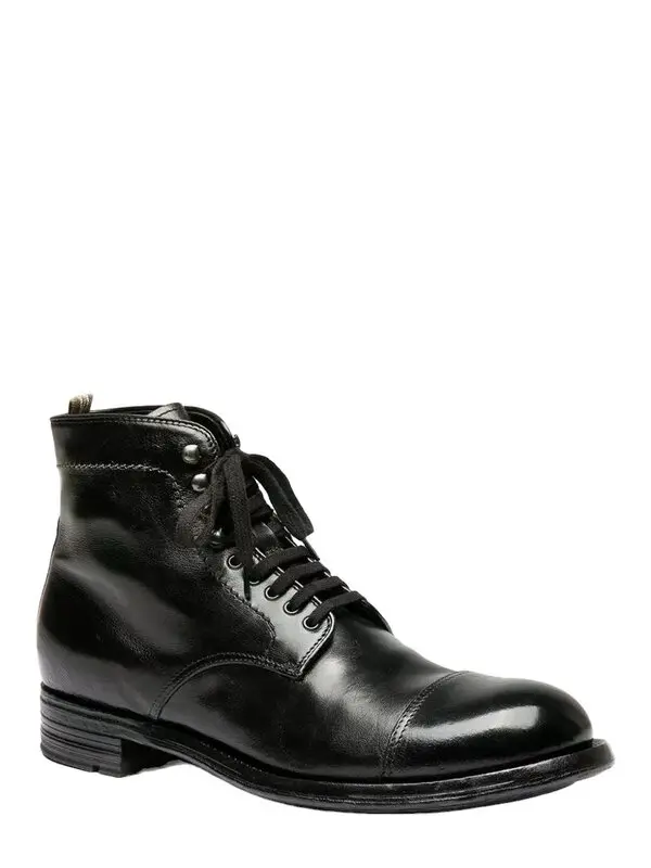 Officine Creative Admiral Leather Lace-up Shoes - Black