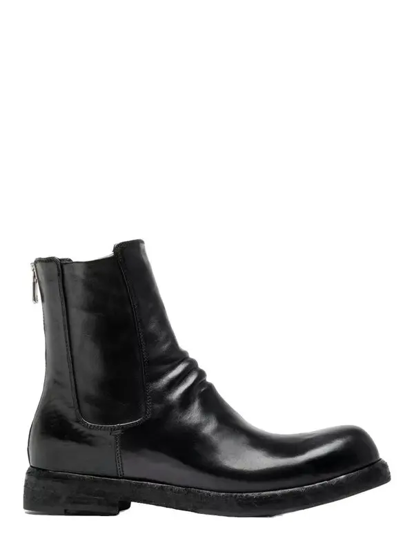 Officine Creative Bulla Dd Zip Leather Chelsea Boots - Black