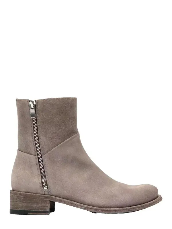 Officine Creative Lison Zip Suede Boots - Neutrals