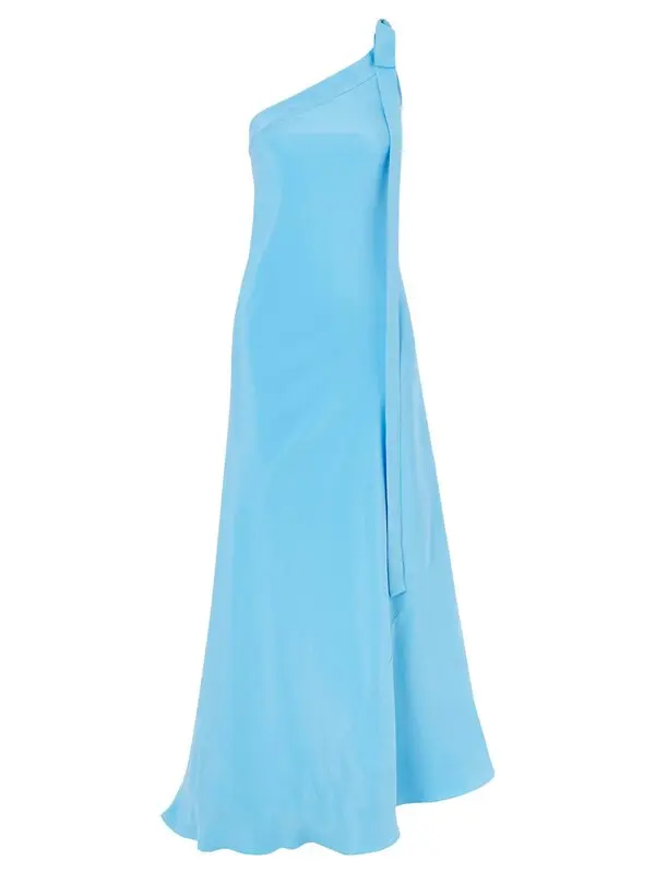 Cult Gaia Florence One-shoulder Silk Maxi Dress - Blue