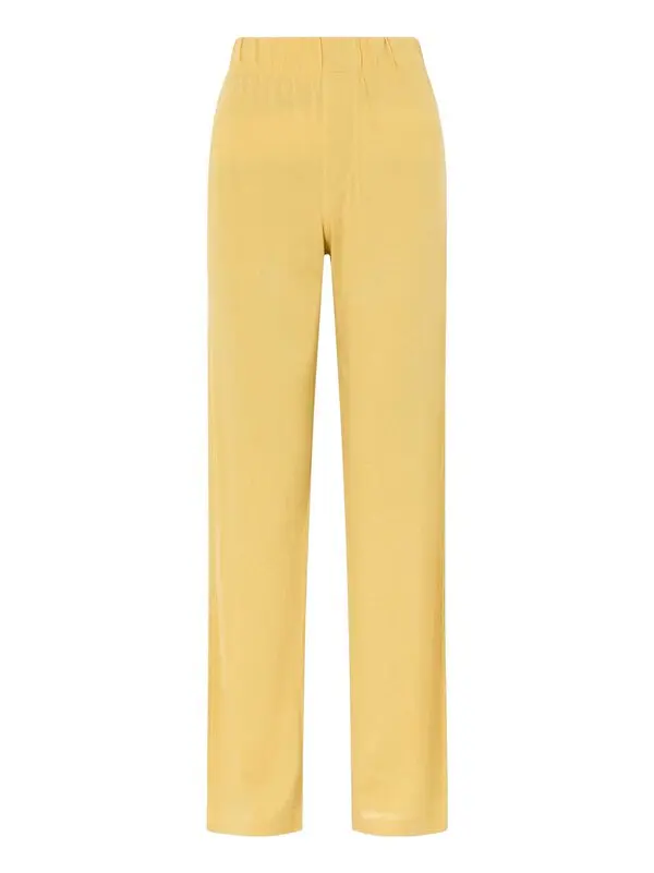 Eterne Lounge Cotton And Modal-blend Jersey Straight-leg Pants - Yellow