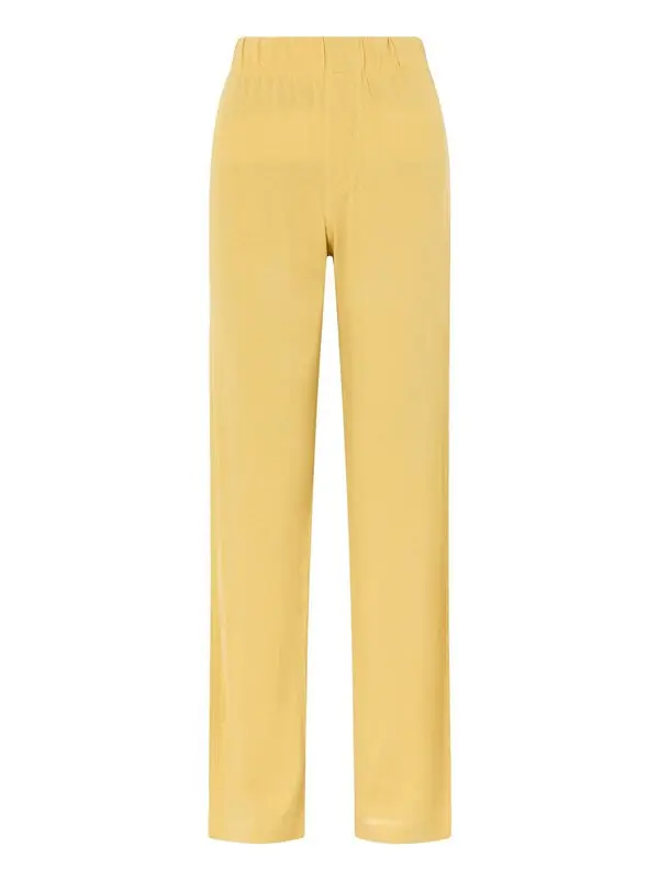 Eterne Lounge Cotton And Modal-blend Jersey Straight-leg Pants - Yellow