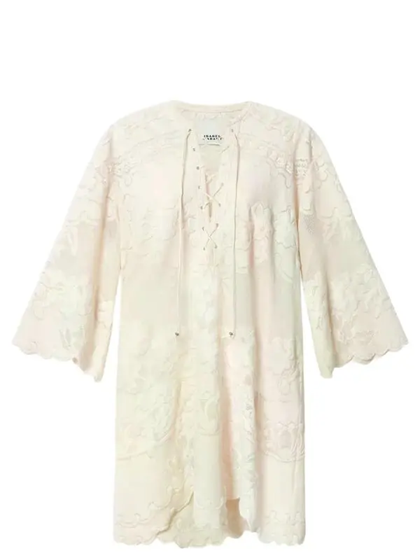 Isabel Marant Solara Floral-tie Dress - Neutrals