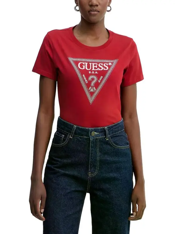 Guess Logo-embellished T-shirt - Red