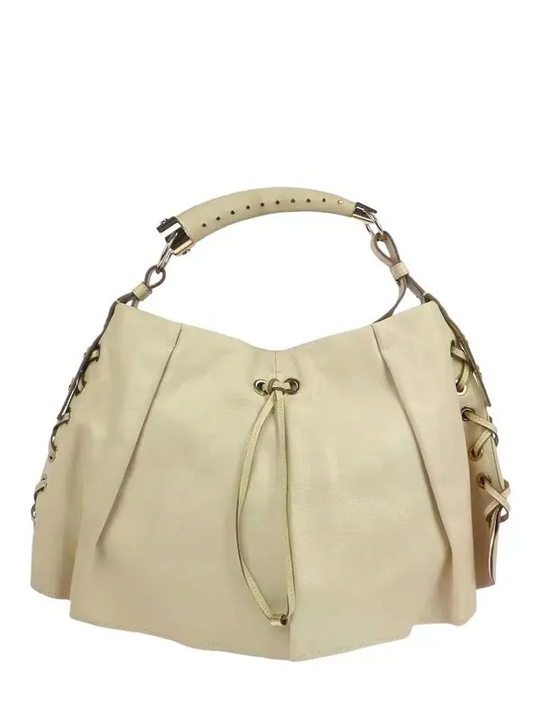 Saint Laurent 1990s Mombasa Leather Handbag - Neutrals