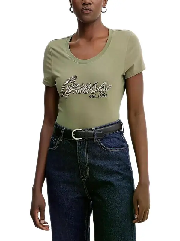 Guess Logo-embellished T-shirt - Green