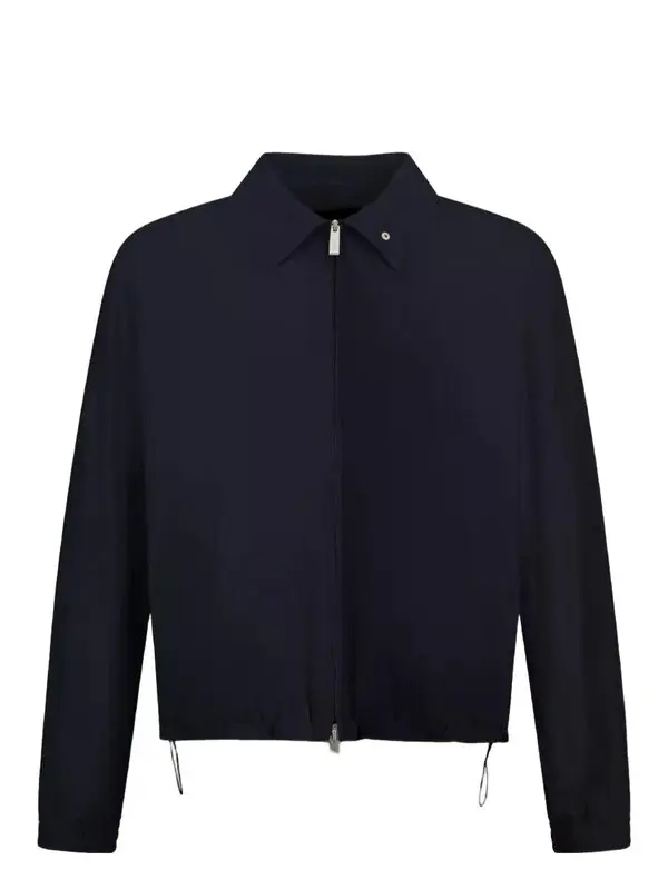 Herno Crinkle Zipped Jacket - Blue
