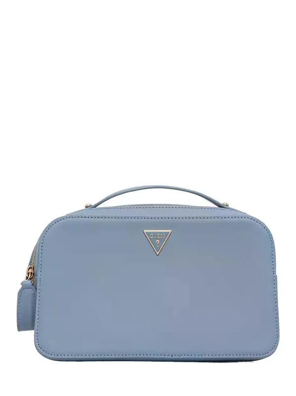 Guess Triangle-logo Make Up Bag - Blue