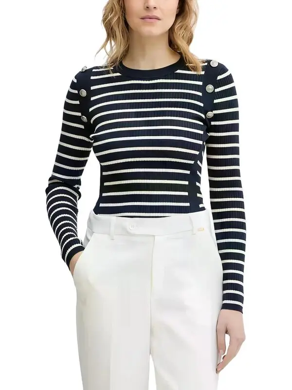 Guess Striped Knit Sweater - Blue