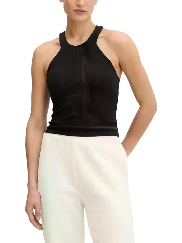 Guess Racerback Ribbed Tank Top - Black