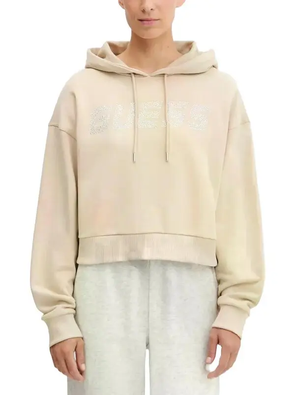 Guess Cotton Logo Hoodie - Neutrals