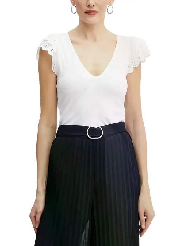 Guess Dahlia V-neck Top - White