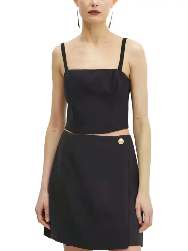 Guess Raissa Square-neck Crop Top - Black