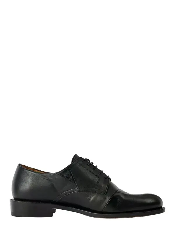 Our Legacy Patched Parade Lace-up Leather Shoes - Black