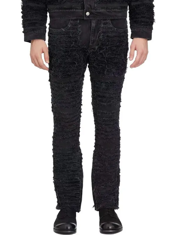 1017 Alyx 9sm Distressed Zip-ankle Jeans - Black