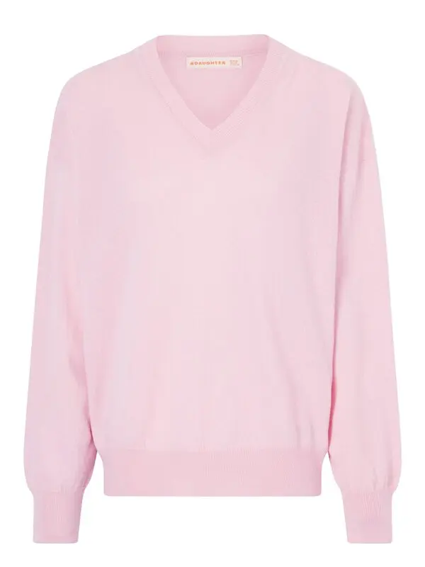 Daughter Tahra Cashmere And Cotton-blend Sweater - Pink