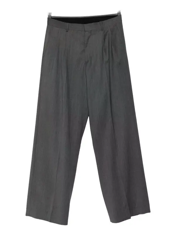 SUNFLOWER Pinstripe Pleated Trousers - Grey