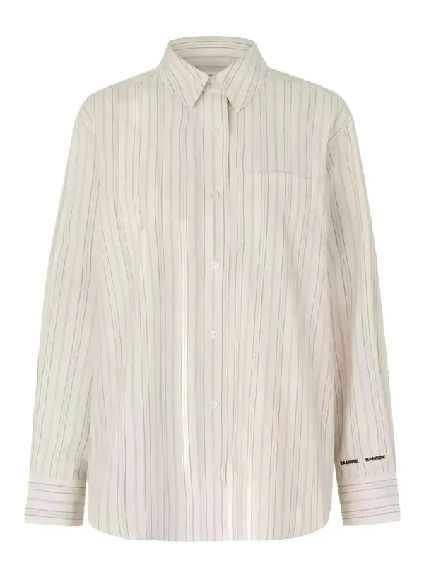 SAMSOE SAMSOE Salova Striped Shirt - White