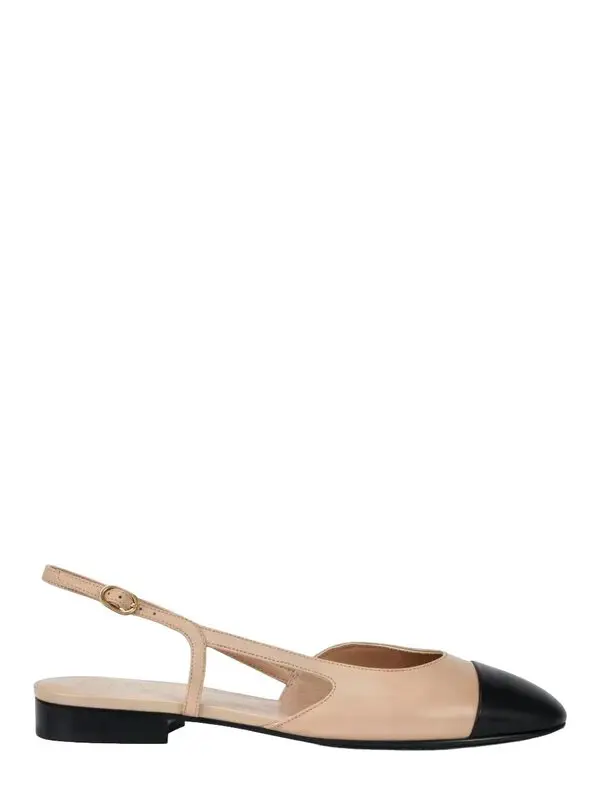 POTAMY Two-tone Slingback Ballet Flats - Neutrals